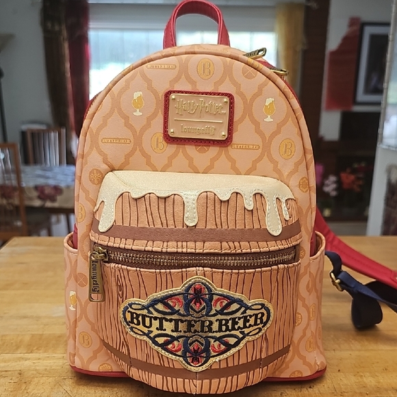 Loungefly | Bags | Loungefly Butterbeer Themed Backpack With Tan And ...